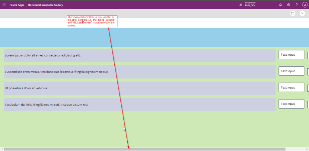 How To Create A Horizontal Scrollable Gallery In Power Apps Canvas Apps Microsoft Business