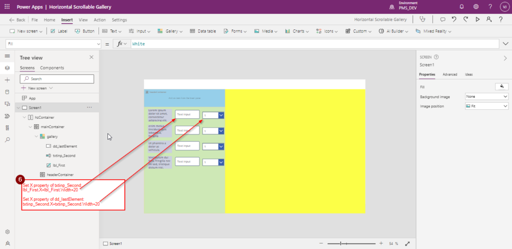 How To Create A Horizontal Scrollable Gallery In Power Apps Canvas Apps Microsoft Business
