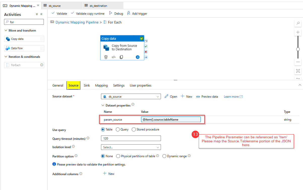 Copy Data Dynamically From Multiple Sources To Multiple Sinks In Adf